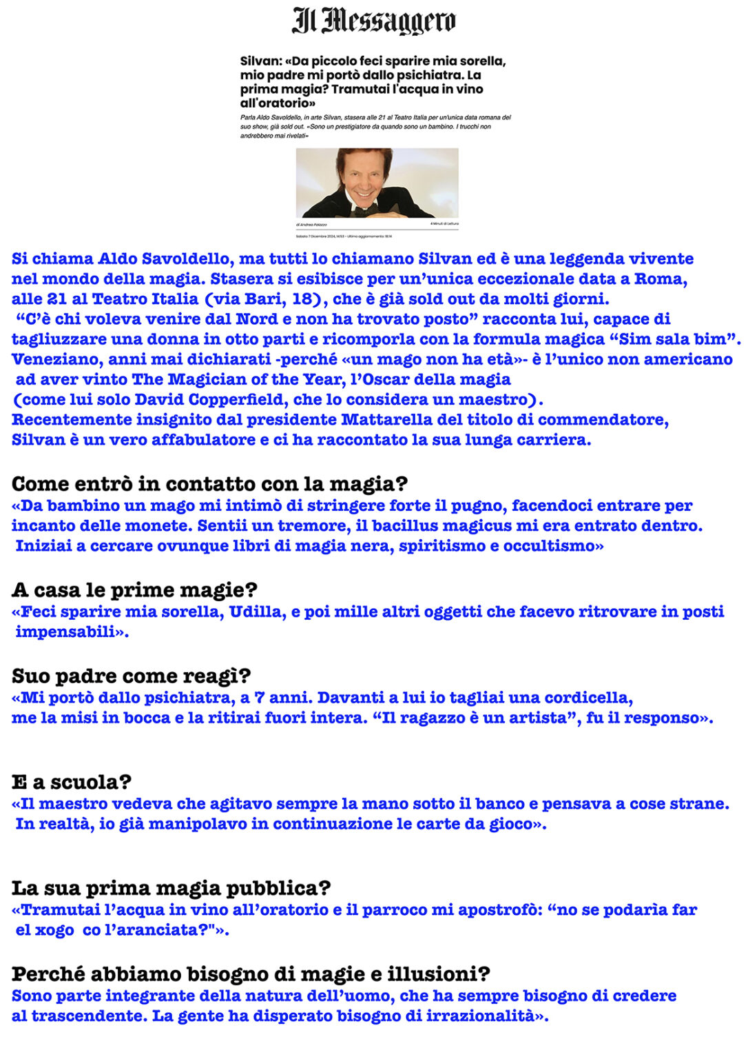 Last news – Silvan Magic